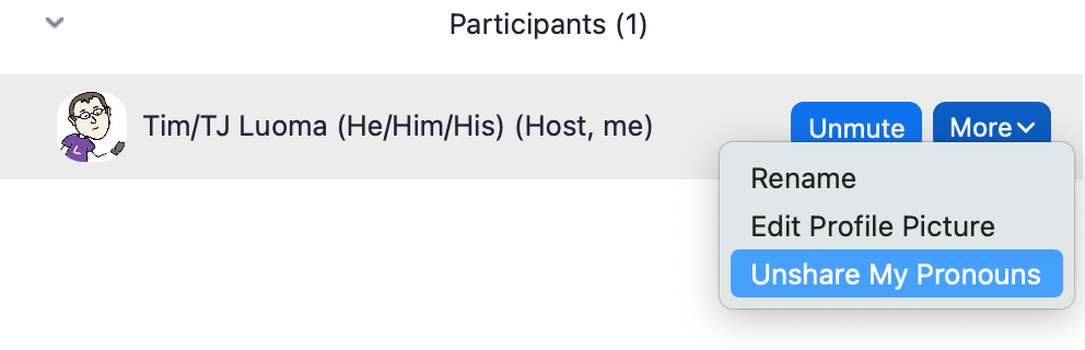 Add Personal Pronouns to Your Zoom Account – Rhymes With Diploma